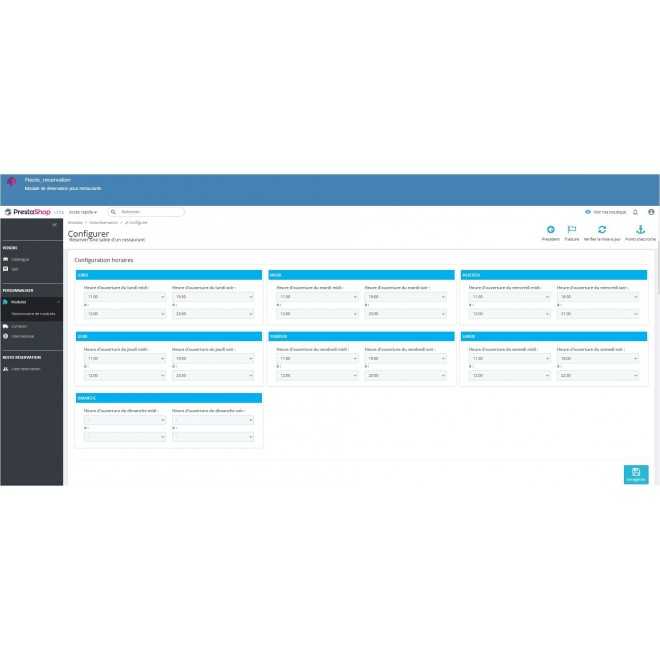 Module de réservation pour restaurants - Resto_reservation